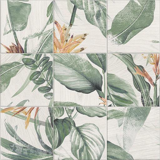 Décor Green Leaf Tiles For Walls & Floors | Baked Tiles