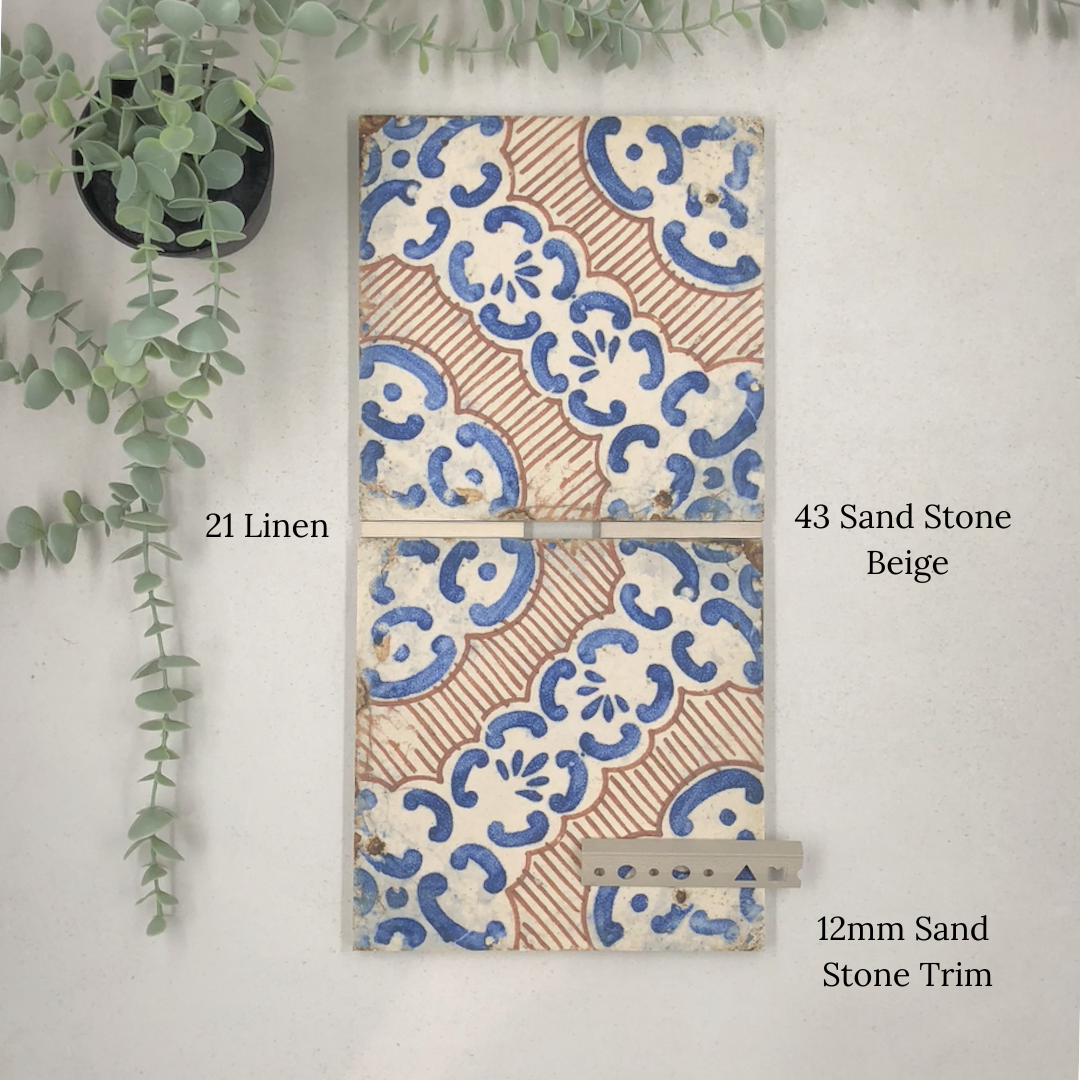 Aged Blue And Brown Tile | Delicato Luca | Baked Tiles
