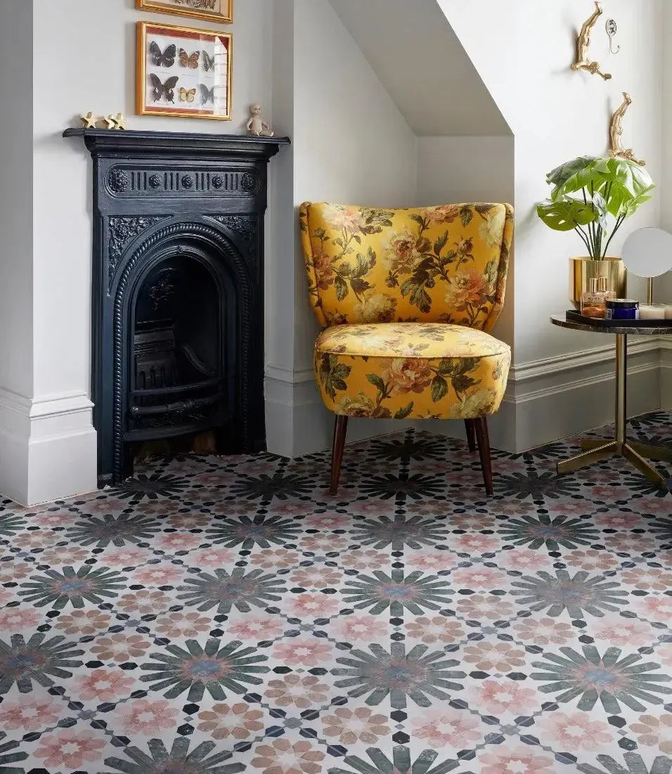 Shop Patterned Blush Pink Tiles | Pink Patterned Tiles – Baked Tiles