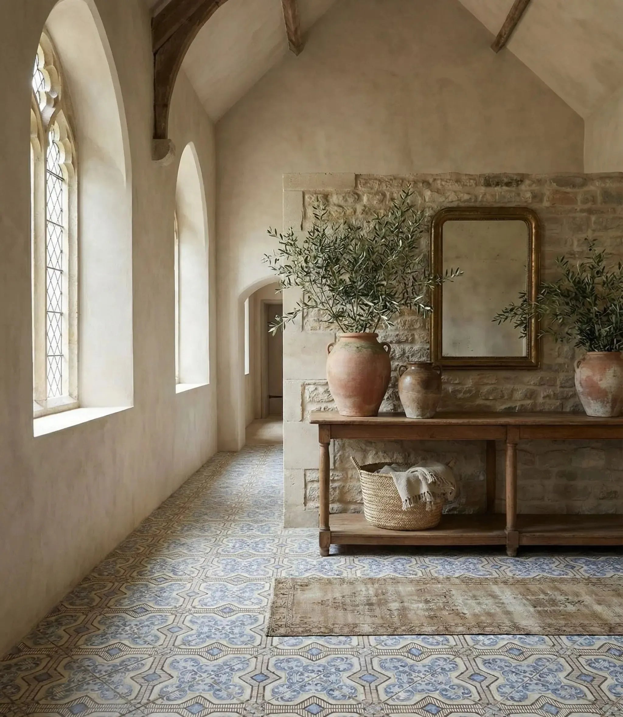 Aged Brown and Blue Tiles | Delicato Andrea | Baked Tiles