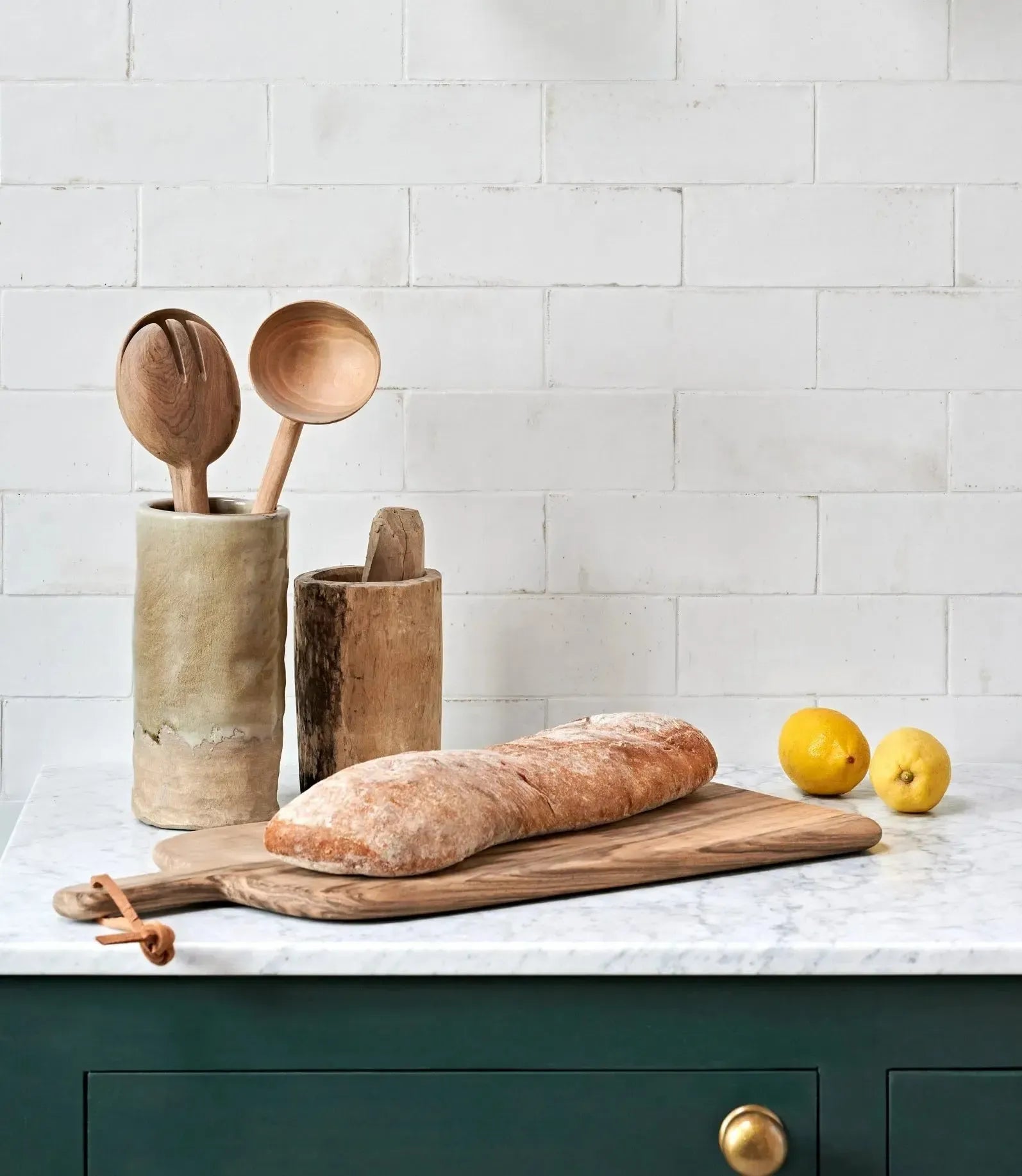 Distressed White Subway Tiles | Elan Cotton | Baked Tiles