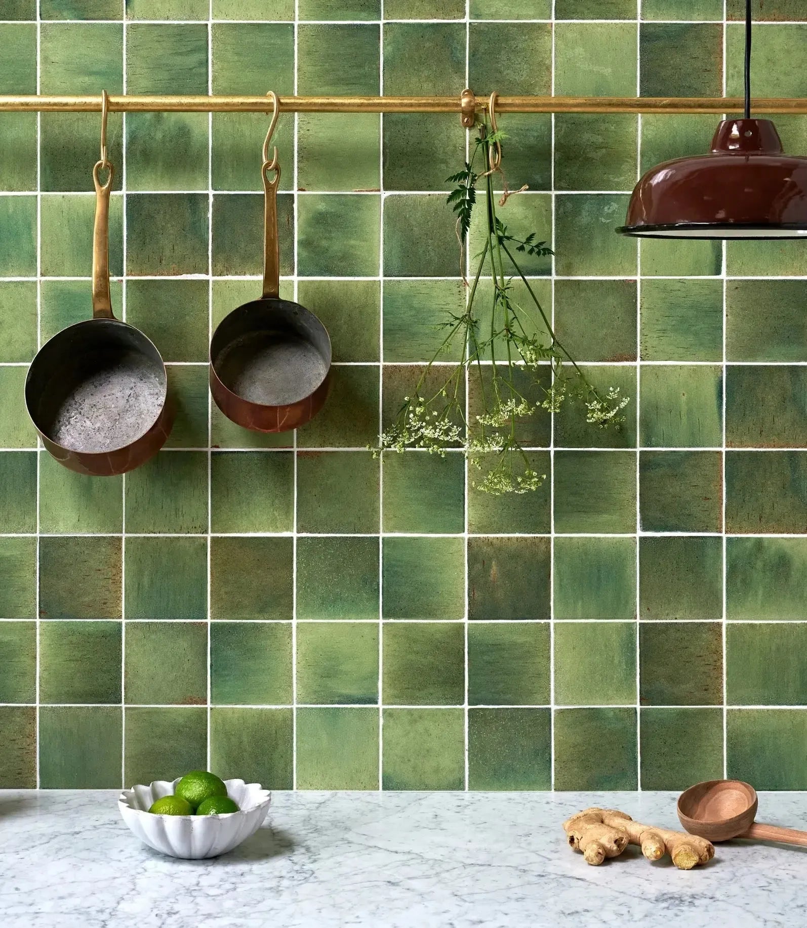 Green Glossy Tile | Elan Green Gloss | Baked Tiles