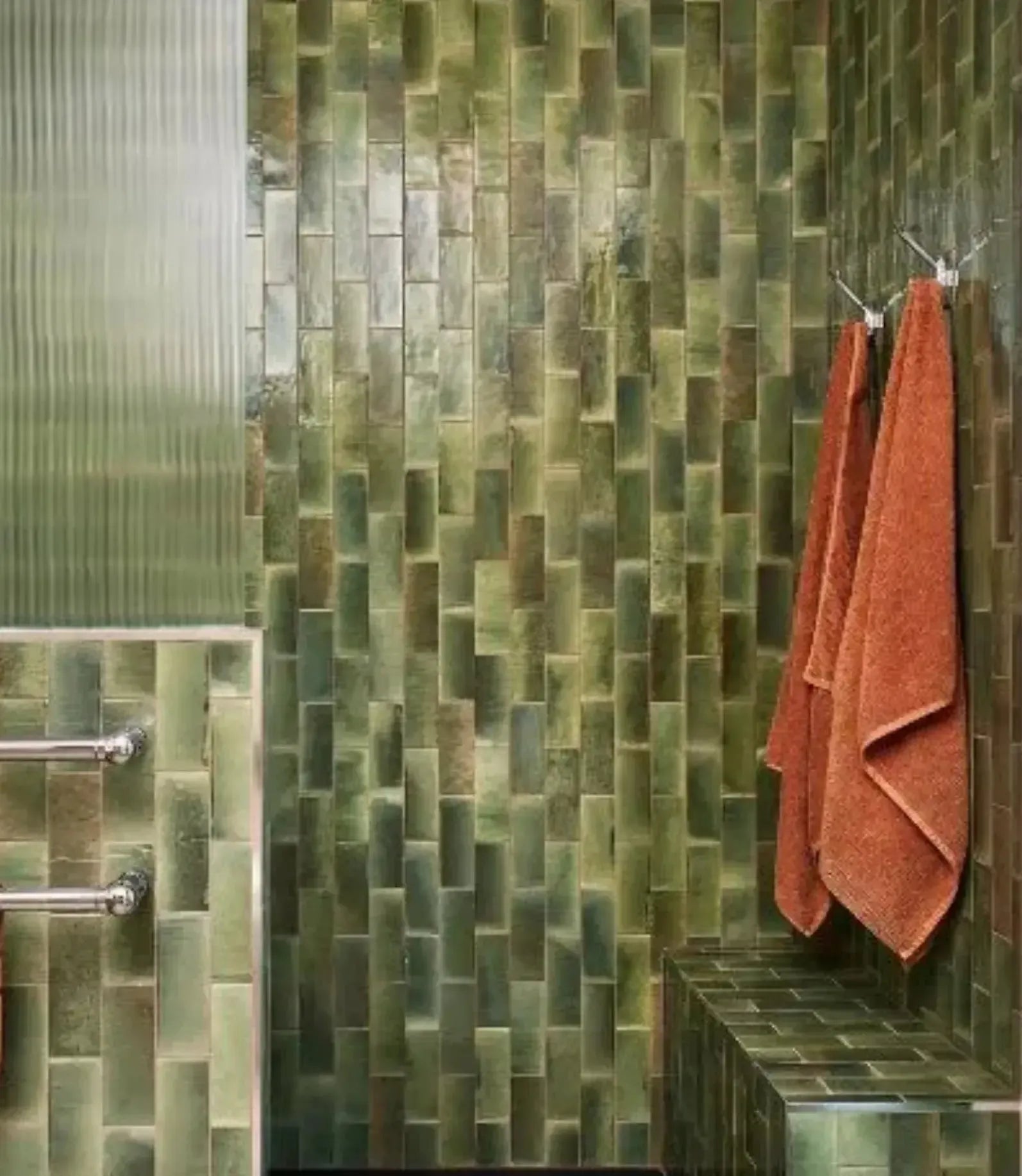 Green Gloss Subway Tiles | Elan Green Gloss | Baked Tiles