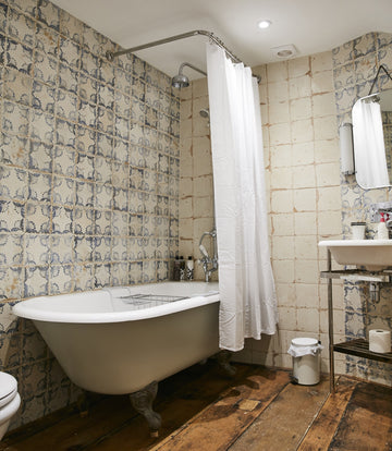 Baked Tiles Faded Delft Range: Heavily Distressed Durable Floor Tiles