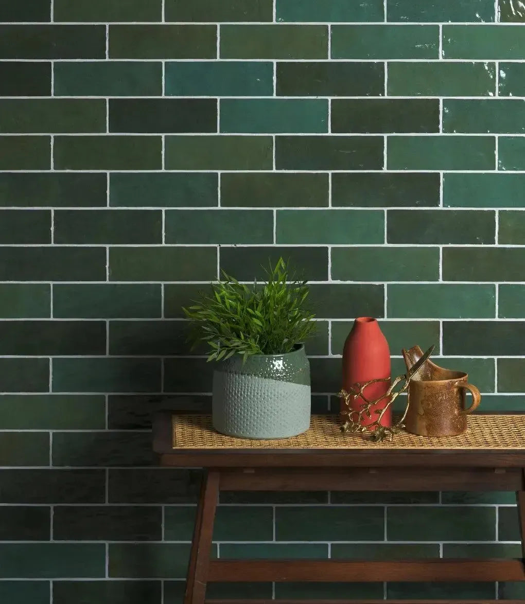Shop Emerald Subway Tile | Haven Green | Baked Tiles