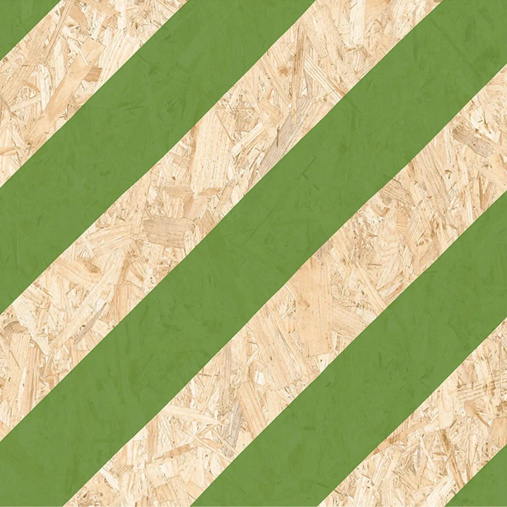 Green Stripe Chipboard Tiles | Baked Tiles Clearance