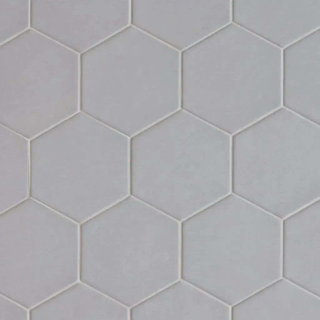 Clearance Grey Hexagon Studio Tiles | Baked Tiles