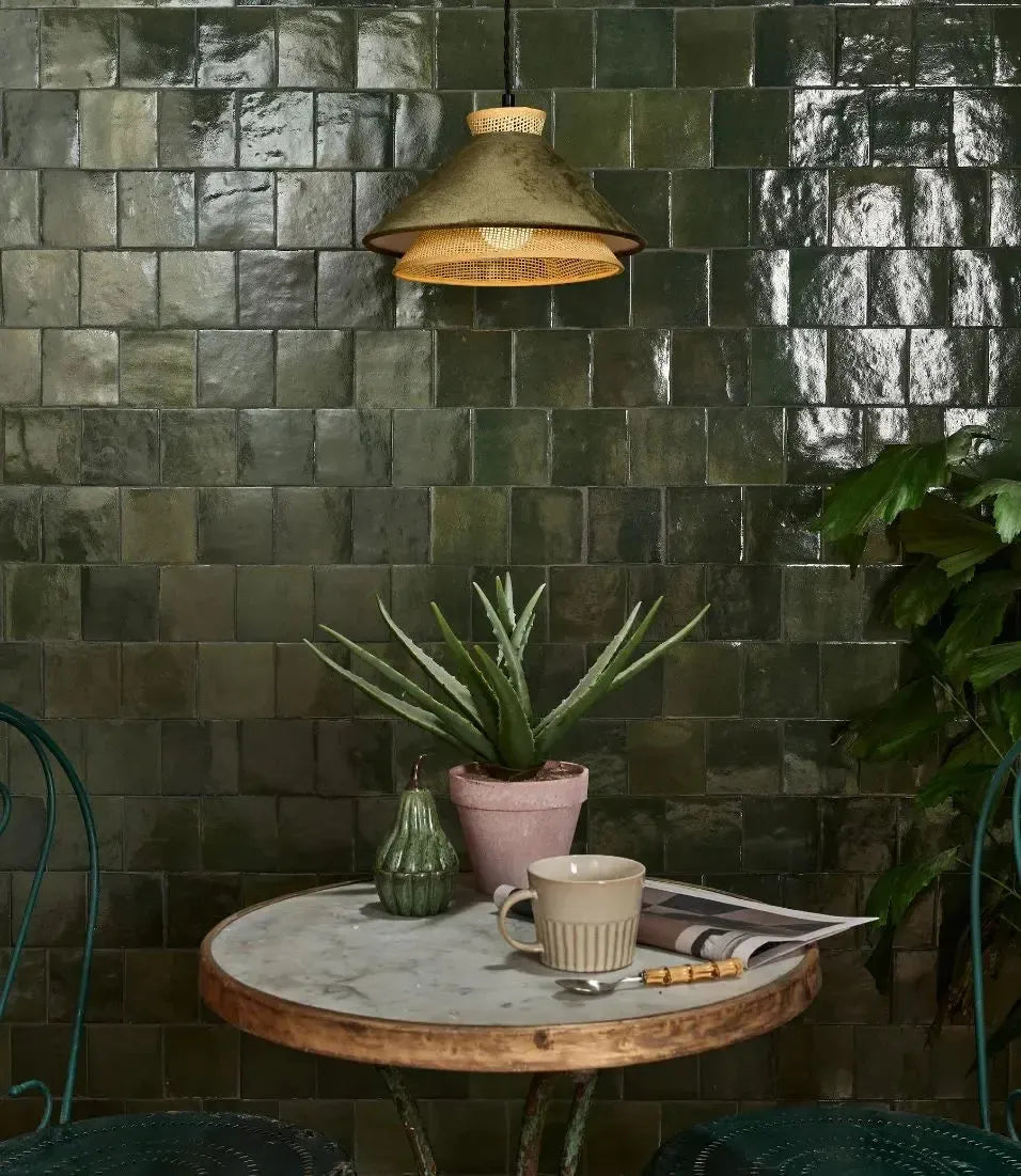 Journeyman Green Zellige Tiles 10cmx10cm | Zellige Tile Green – Baked Tiles