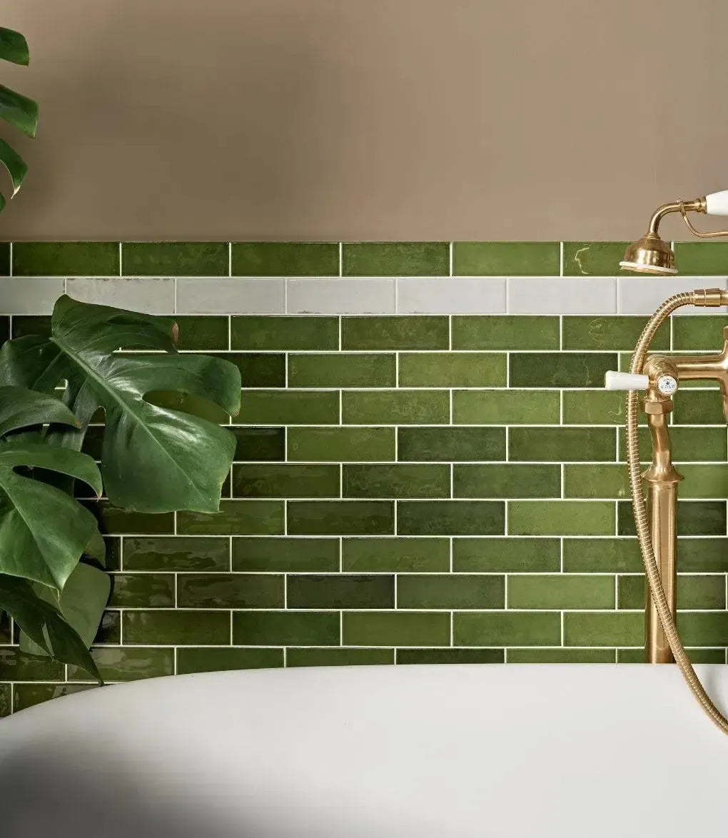 Olive Green Subway Tile | Little Bricks | Baked Tiles