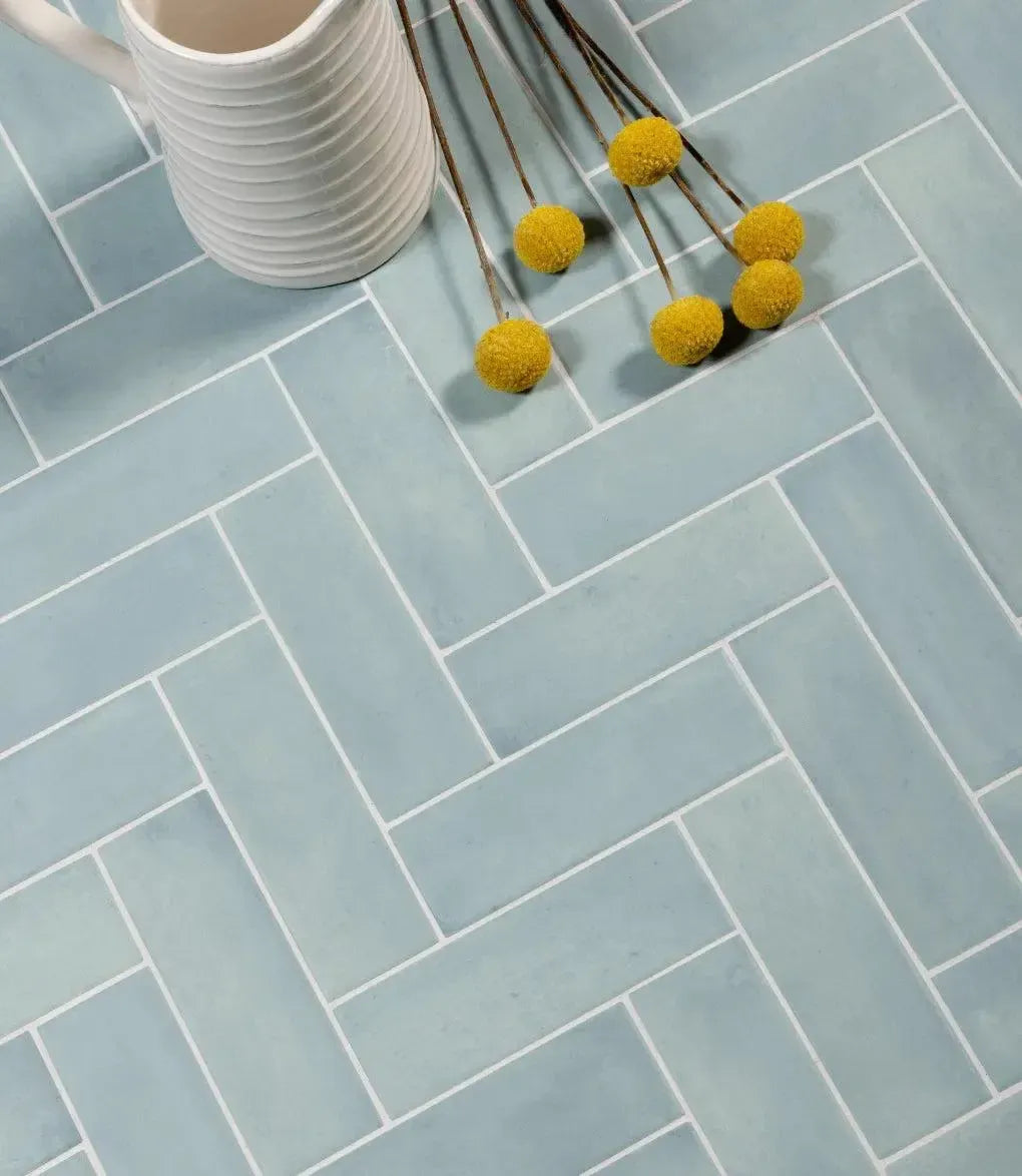 Shop Matte Blue Subway Tiles | Little Bricks | Baked Tiles