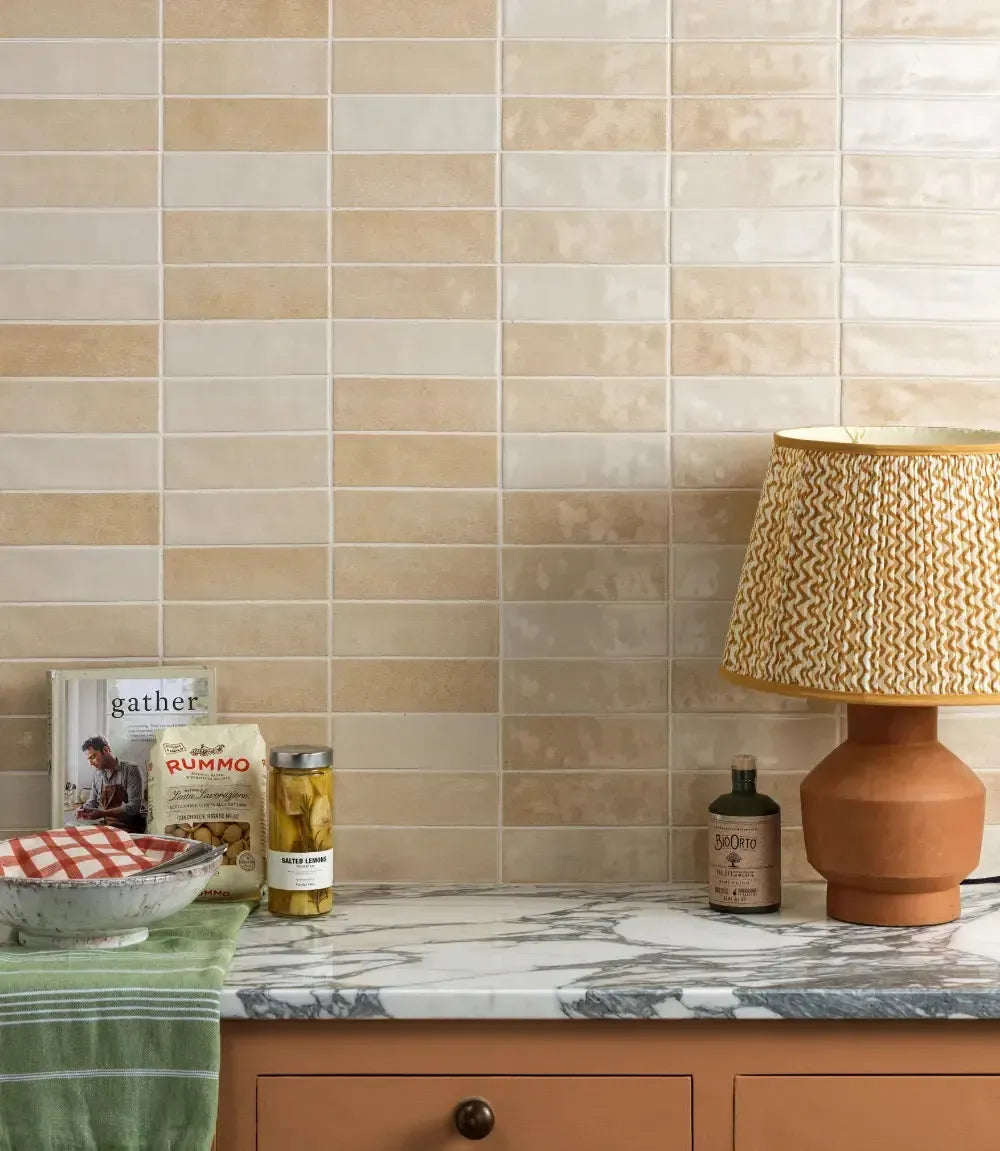 Little Italy Beige Gloss Tile | Beige Subway Tile 6.5cmx20cm – Baked Tiles