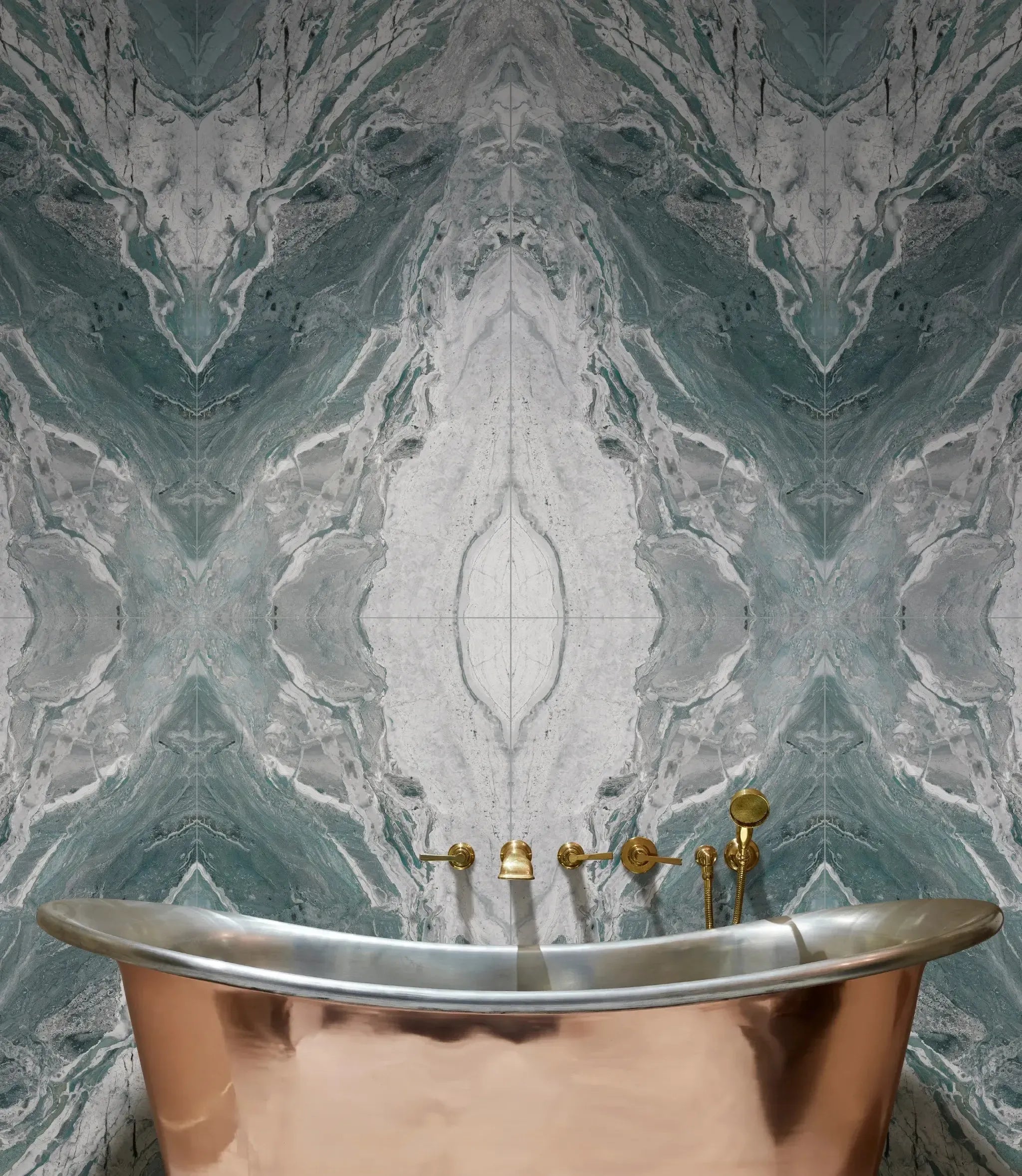 Marble Lux Orobico Aqua Decor B 60cm x 120cm – Baked Tiles