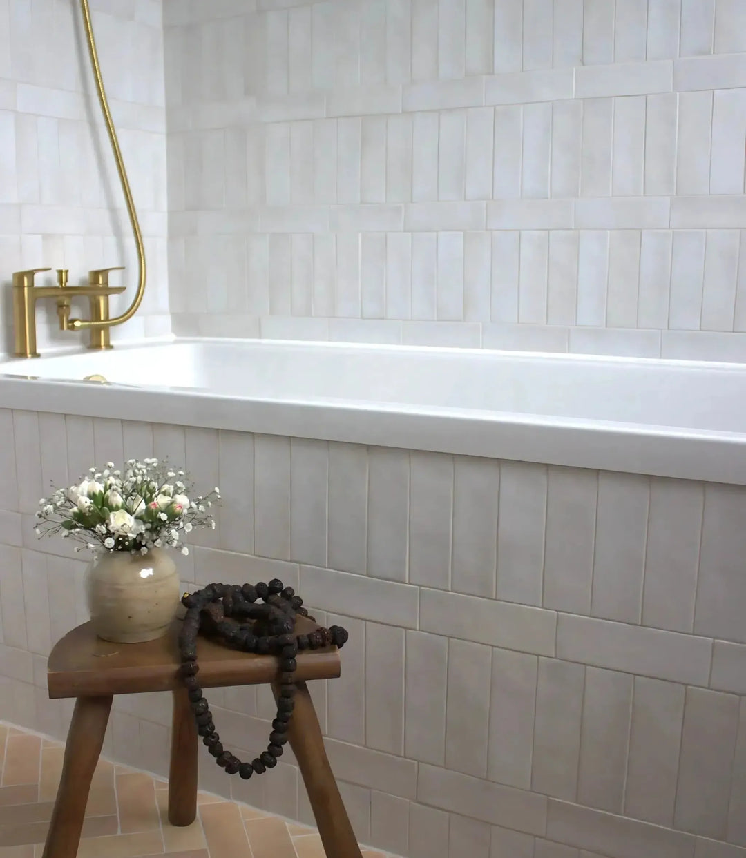 Marrakesh White Brick Effect Tiles | Rustic White Brick Tiles – Baked Tiles