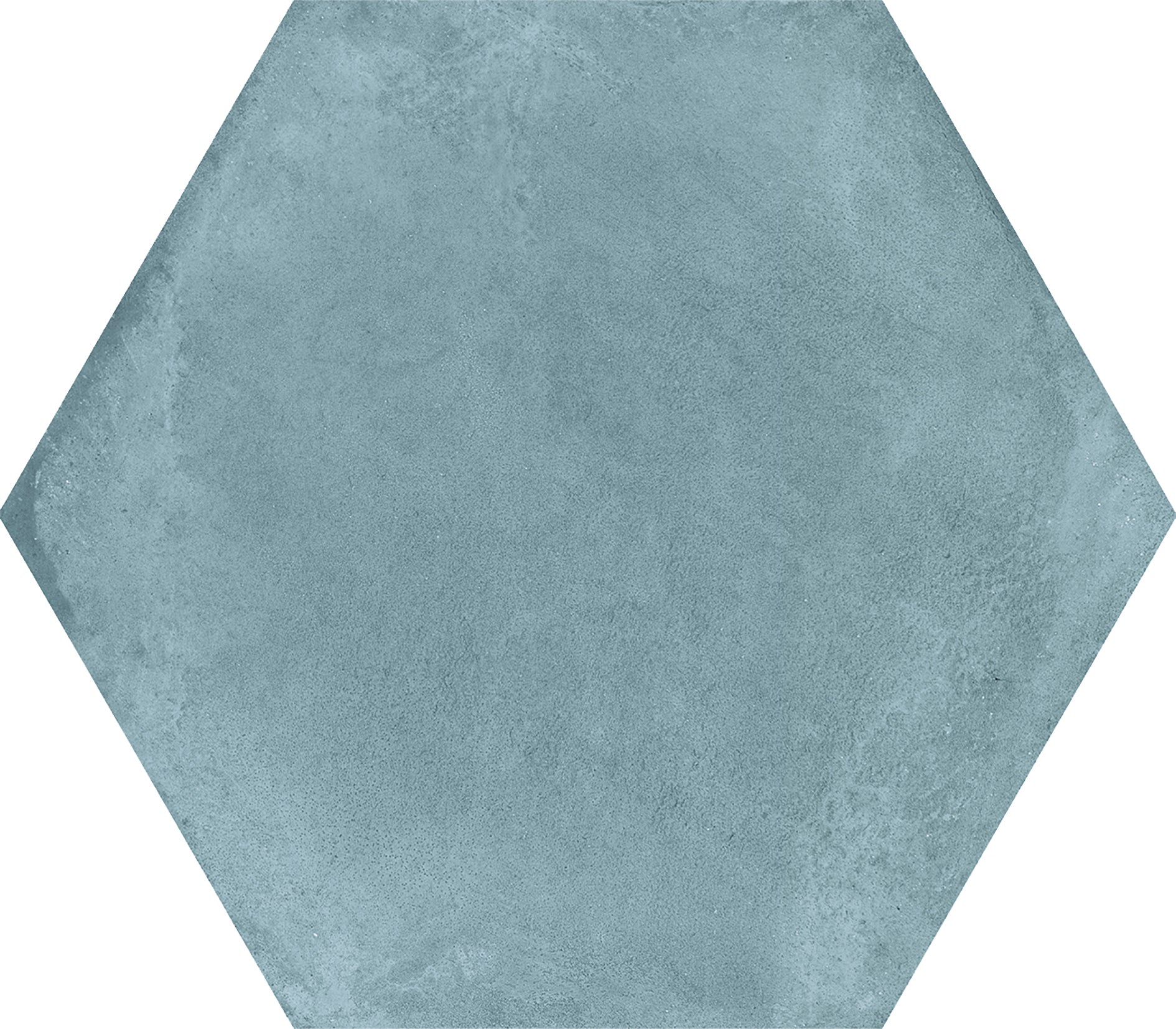 Curated Muted Hexagon Aqua 16cm x 14cm – Baked Tiles