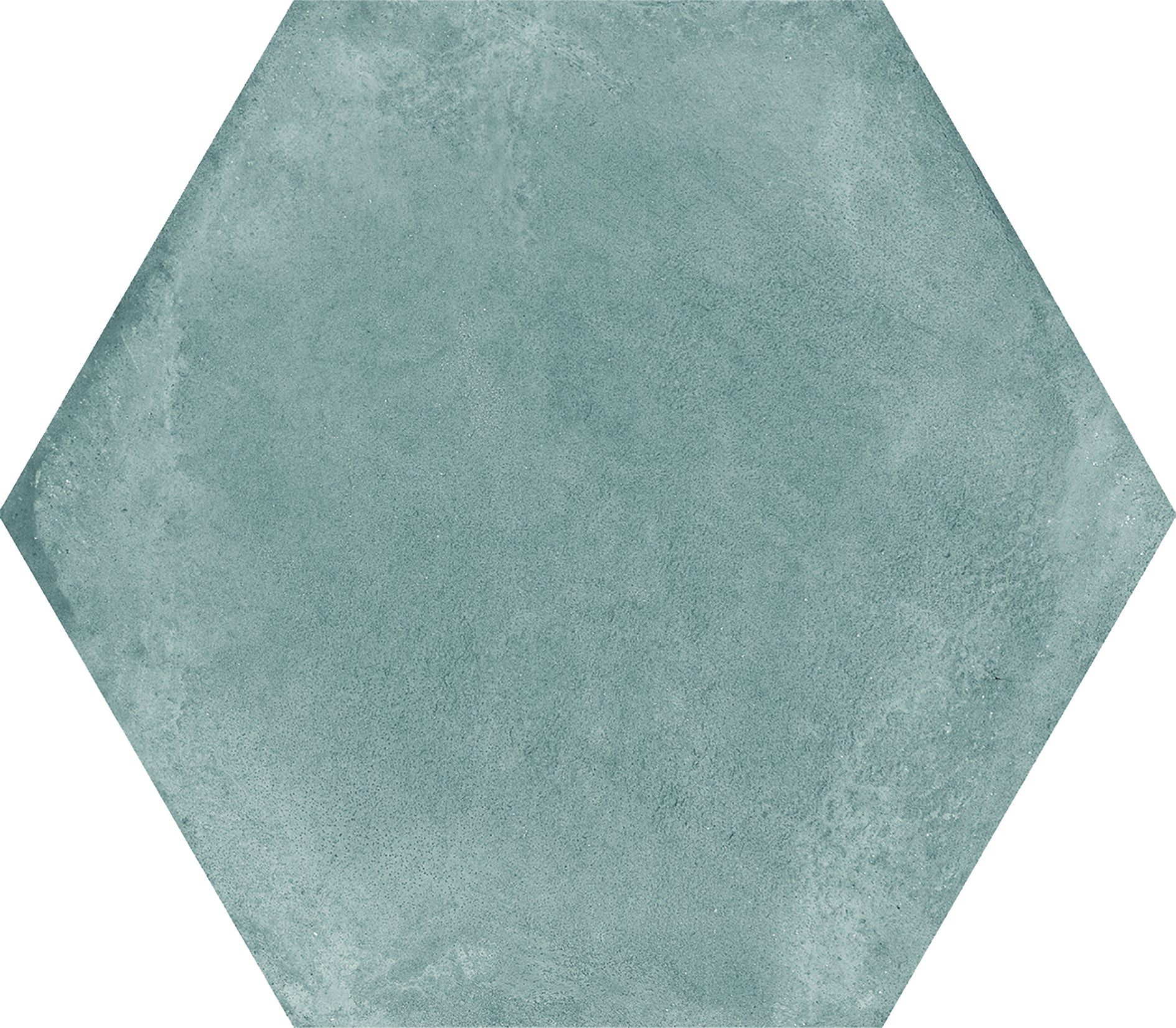 Curated Collection Matte Blue Hexagon Tile | Baked Tiles