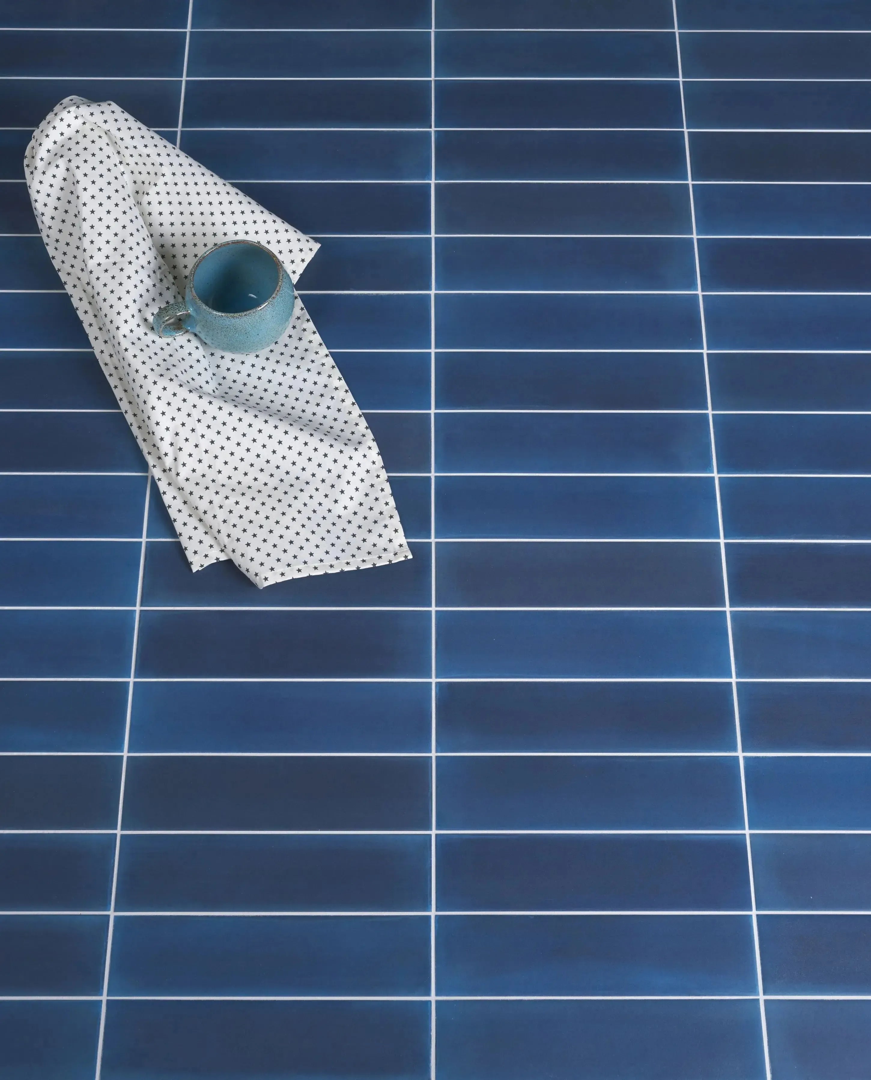 Shop Muted Navy Blue Rectangle Tiles | Baked Tiles