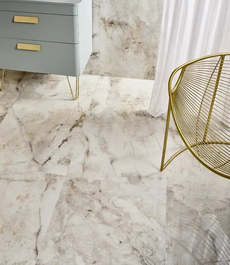 Large Light Grey Marble Tiles | Palladium | Baked Tiles