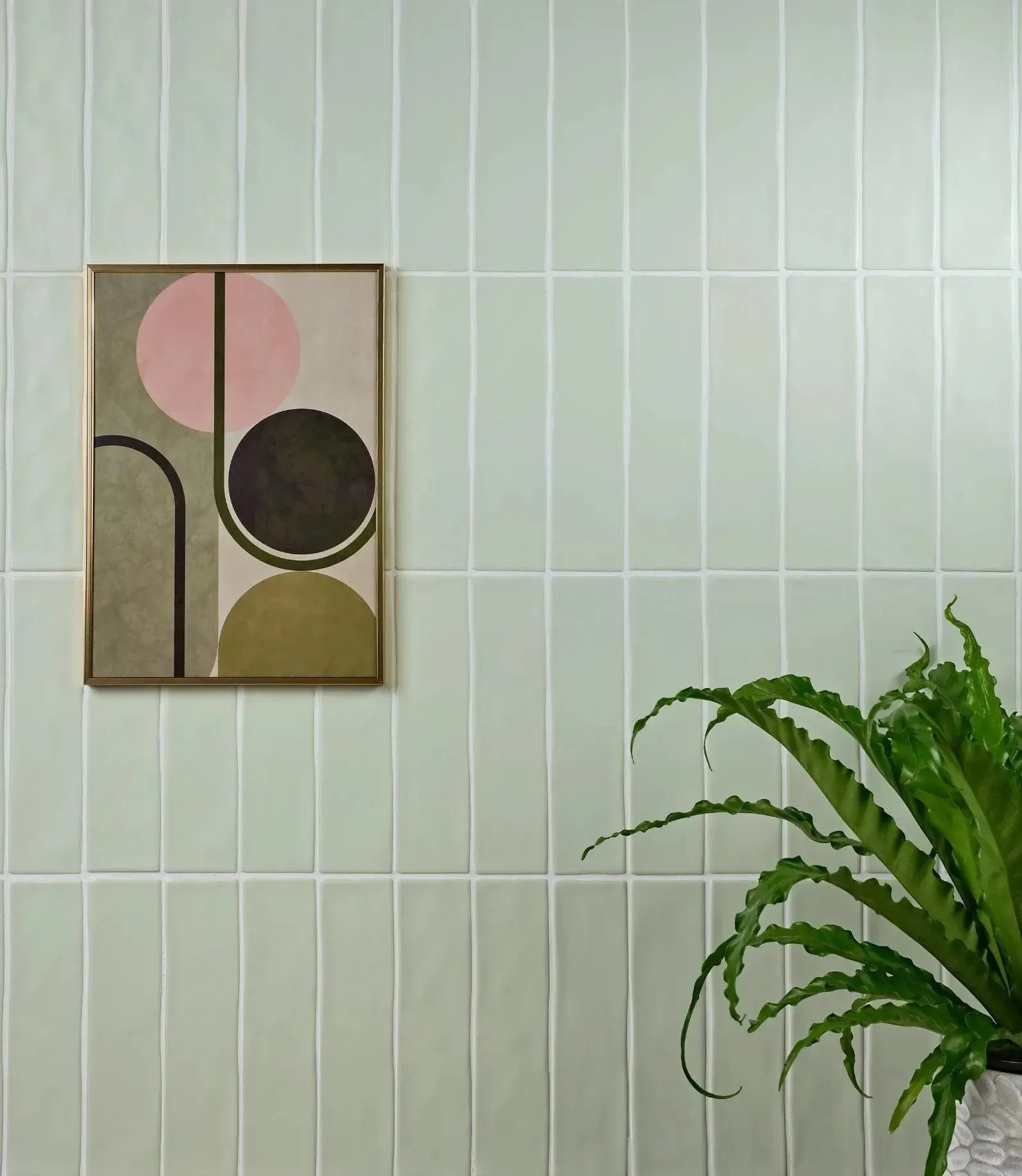 Matte Sage Green Tile | Pastel Matt Sage | Baked Tiles