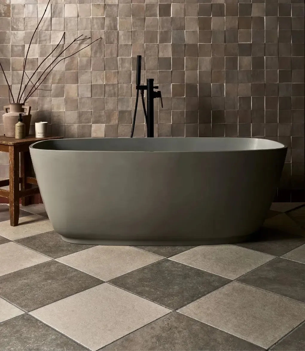 Ravello Grigio Satin 40cm x 40cm – Baked Tiles