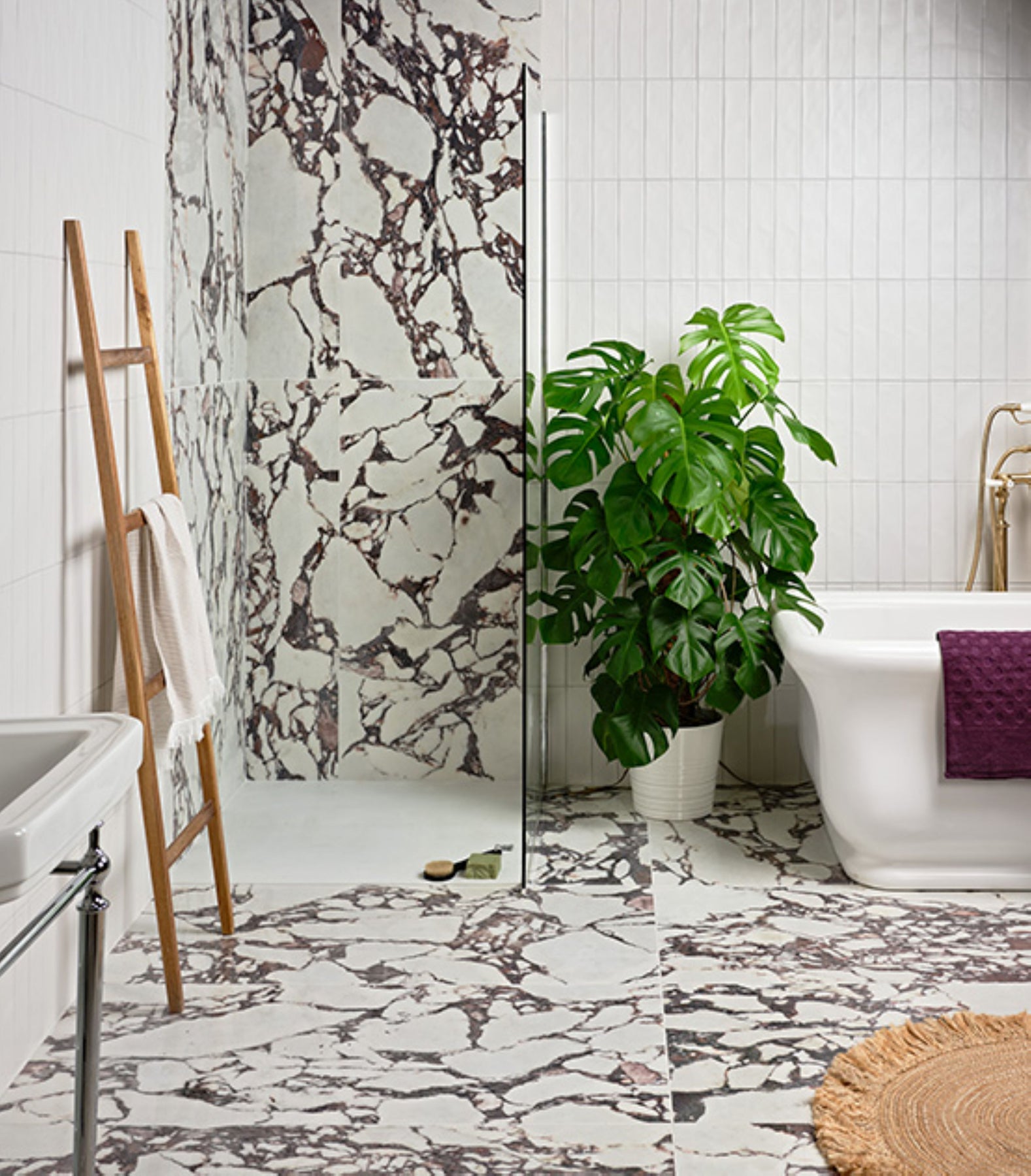 White Marble Effect Tiles | Calacatta Marble Tiles – Baked Tiles