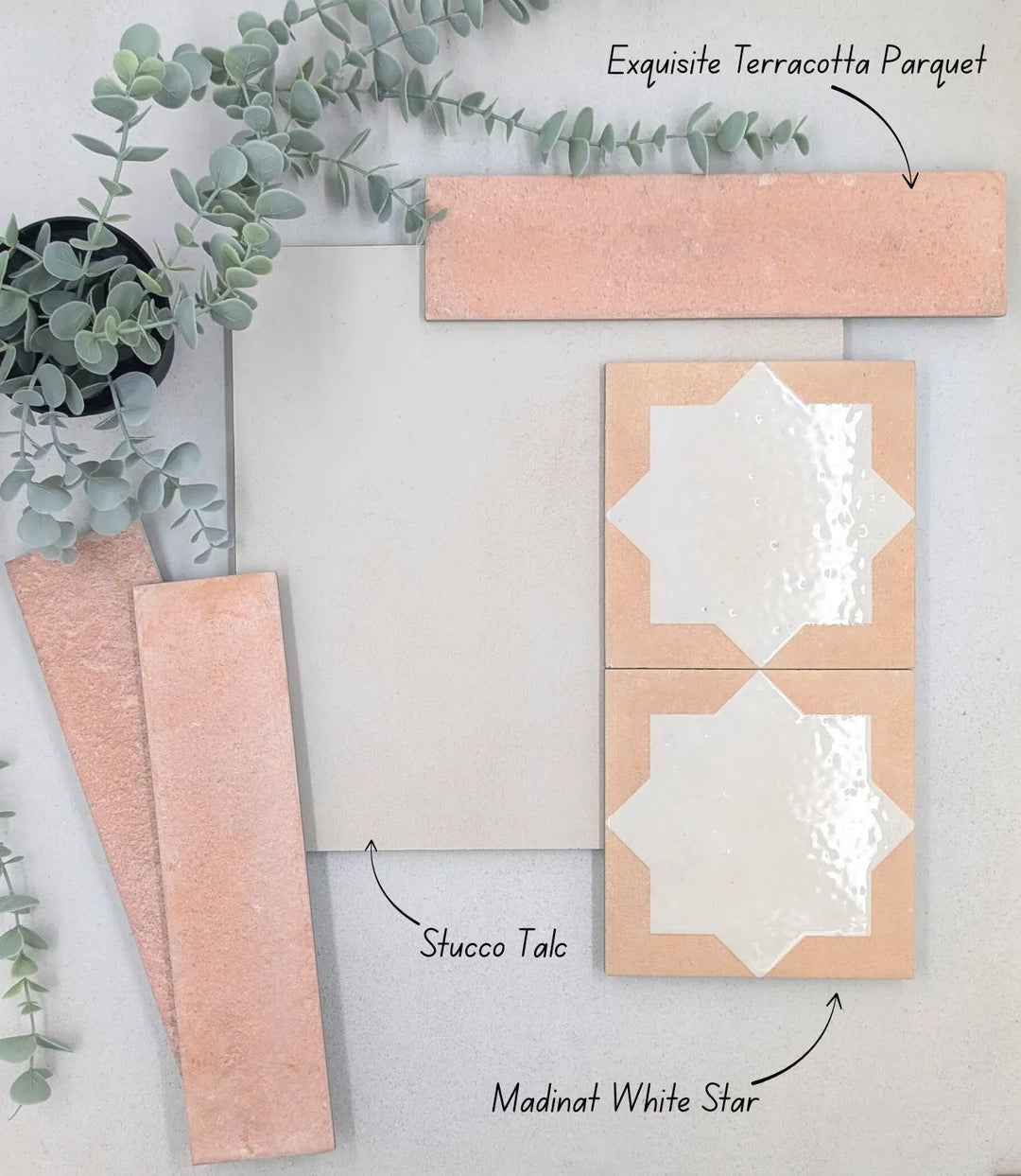 Large Stucco Tiles 60x60cm | Plaster Tiles | Baked Tiles