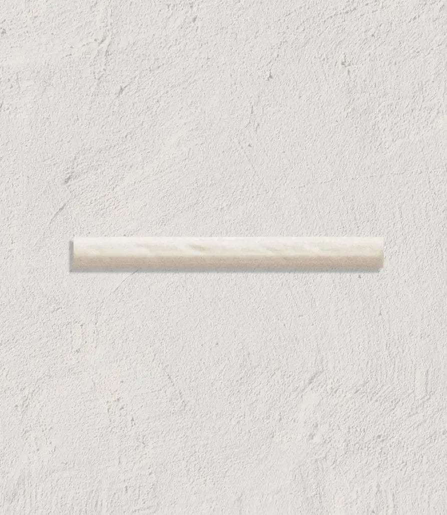 White Pencil Tile Trim | Pencil Tile Border | Baked Tiles