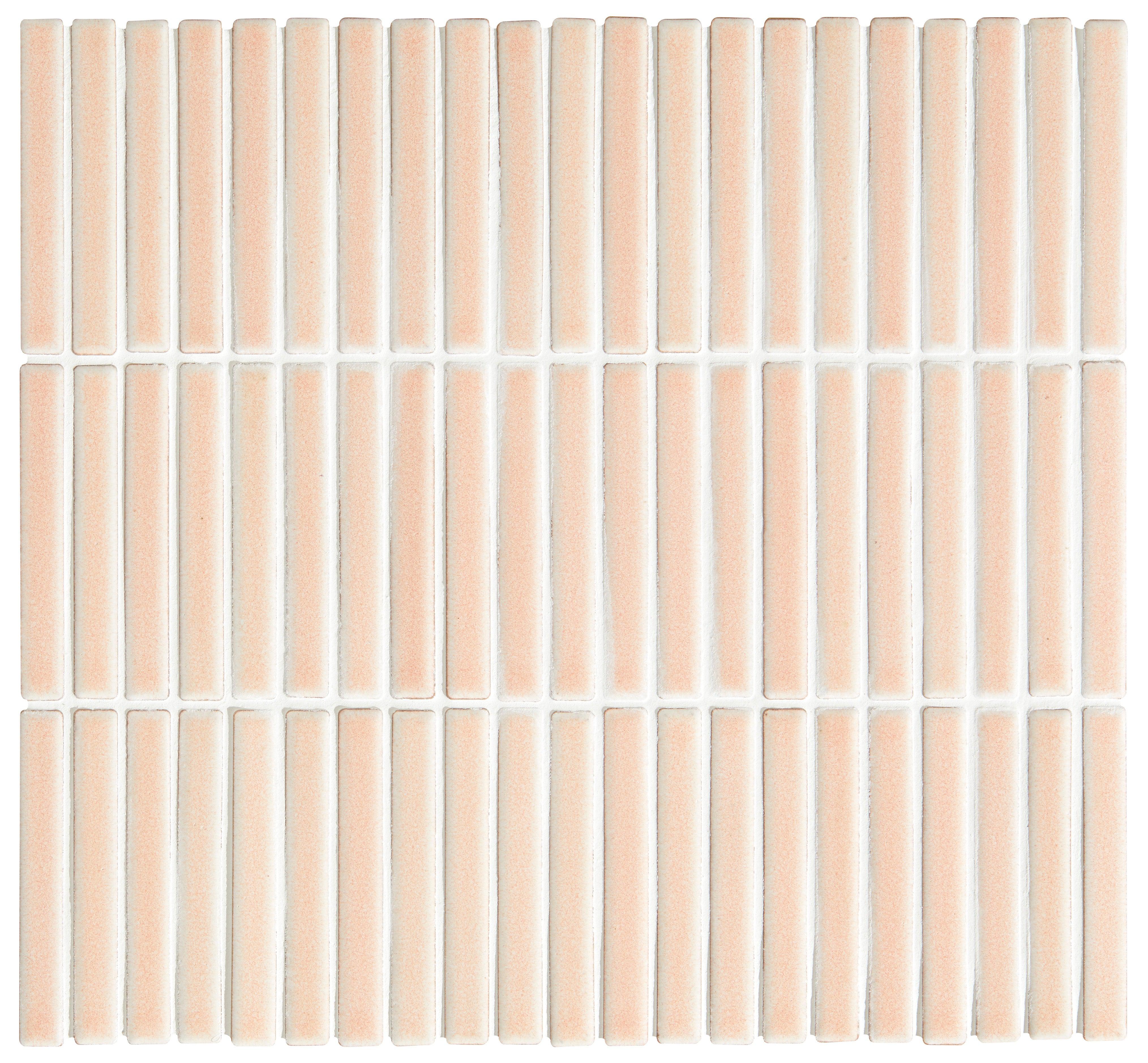 Blush Pink KitKat Tiles |Blush Kit Kat Mosaic Tiles | Baked Tiles