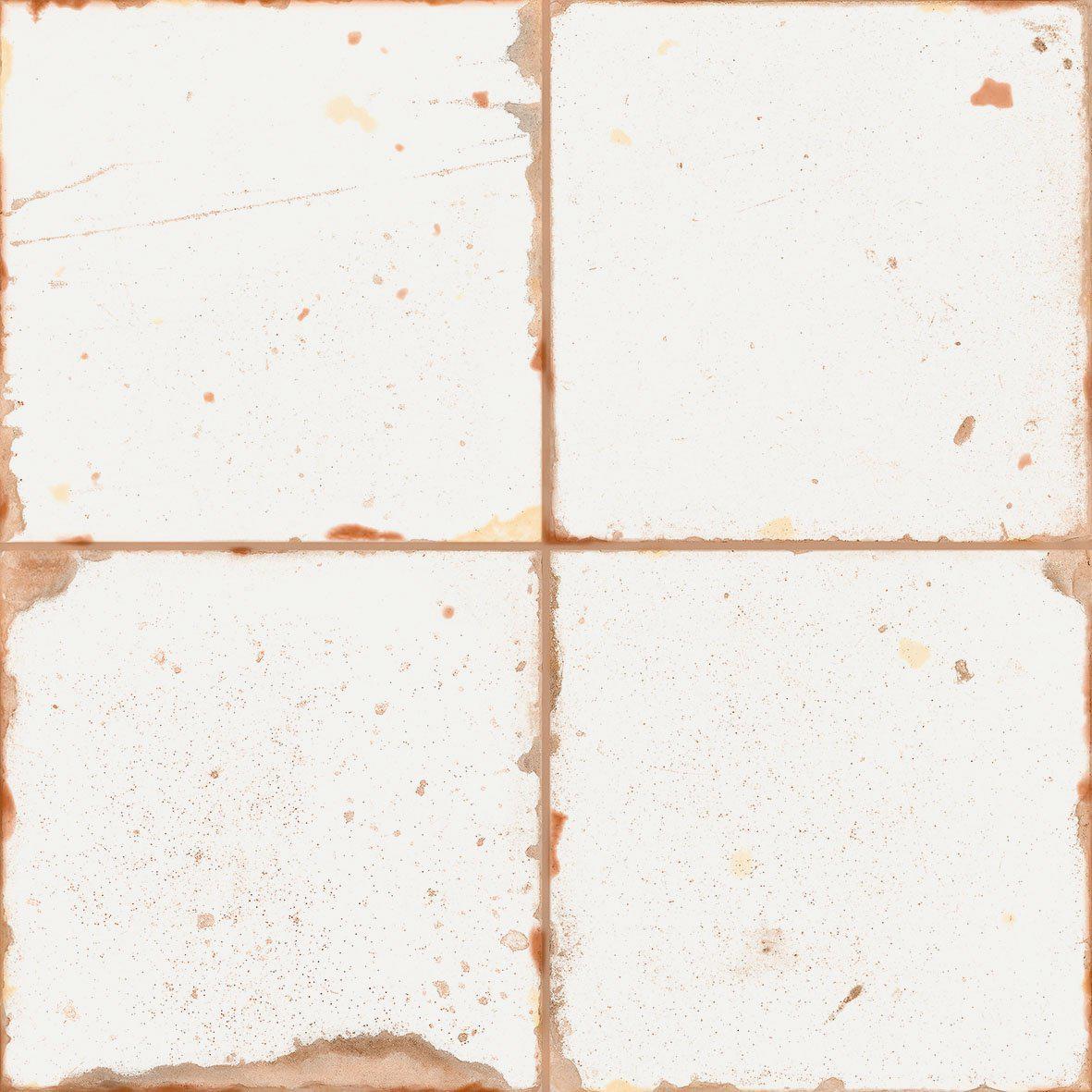 Faded Delft Distressed White Tiles 33cm x 33cm | Baked Tiles