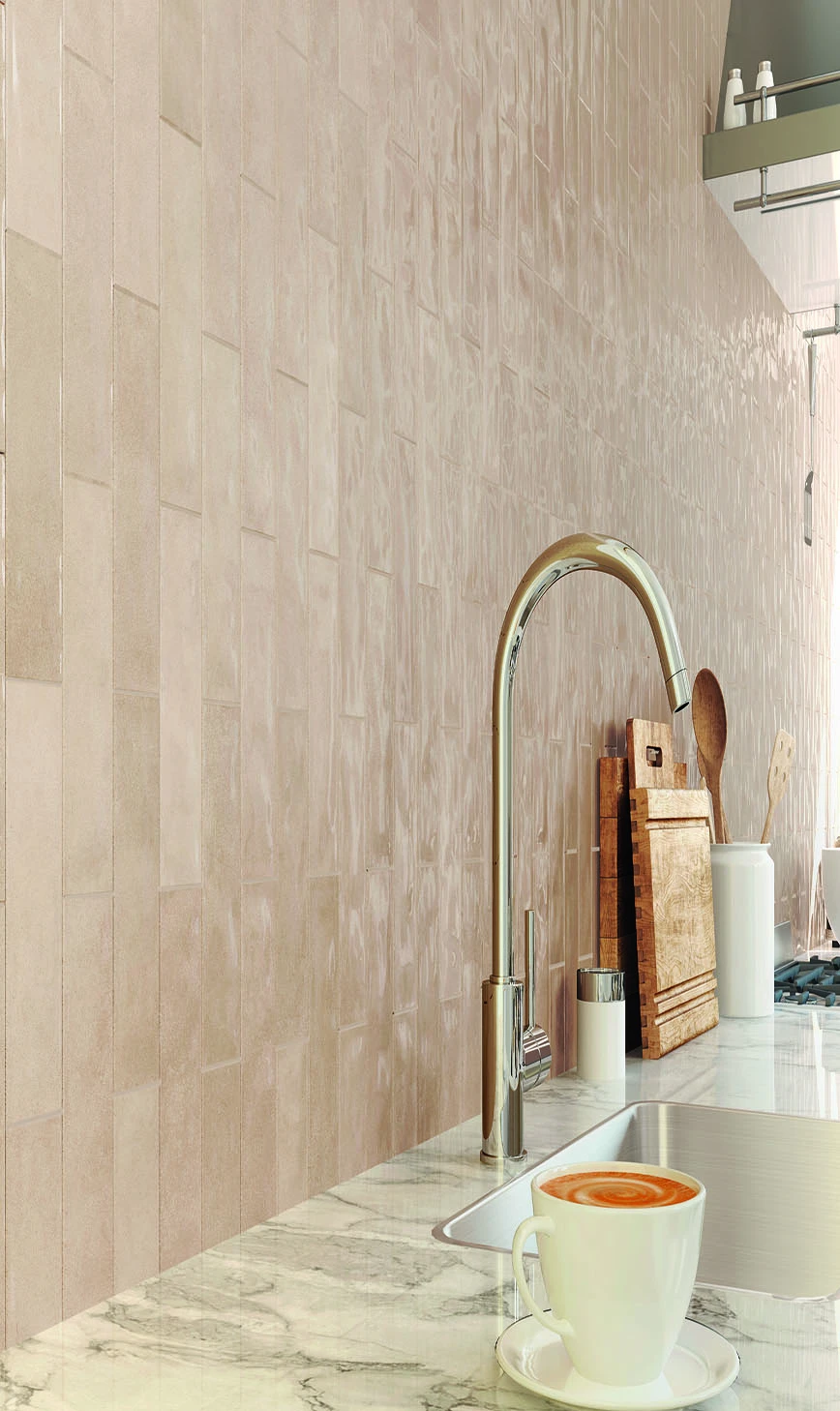 Little Italy Beige Gloss Tile | Beige Subway Tile 6.5cmx20cm – Baked Tiles