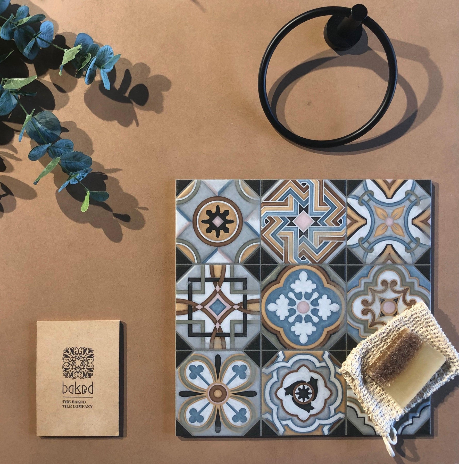 Stucco Tiles in Warm Sand | Plaster Effect Tiles | Baked Tiles