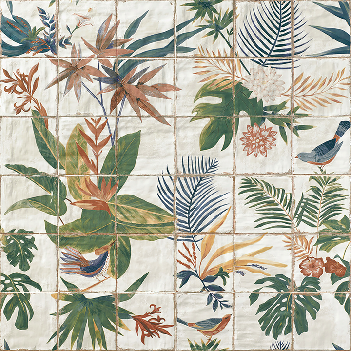 Illustrative Mural Tiles | Tile Mural | Baked Tiles